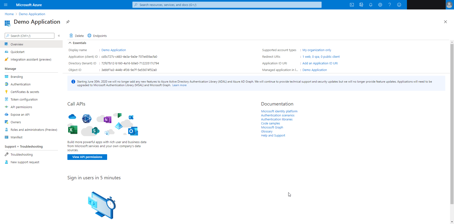 App Registration - Dynamics 365 Customer Insights API - developer portal